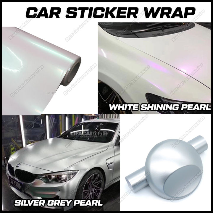 Car / Motor Sticker White Shining Pearl/Silver Grey Pearl Flash Color ...