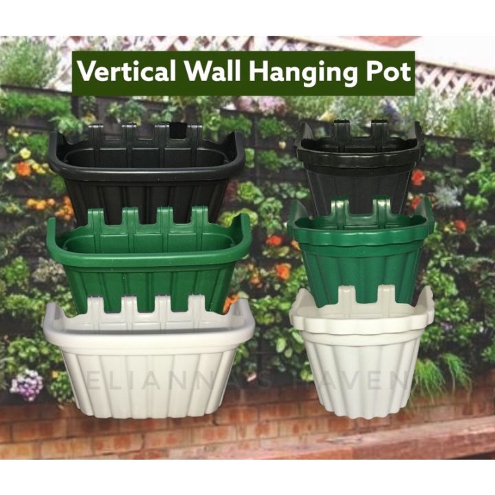 Vertical wall hanging plant pot single double pa | Lazada PH