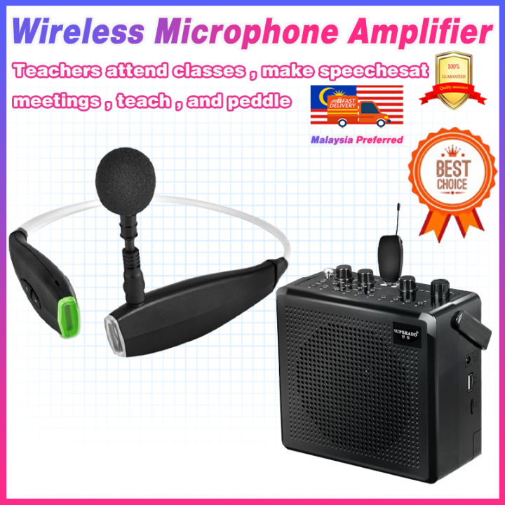 Wireless Neck-Mounted Speaker Powerful Voice Amplifier Megaphone with ...