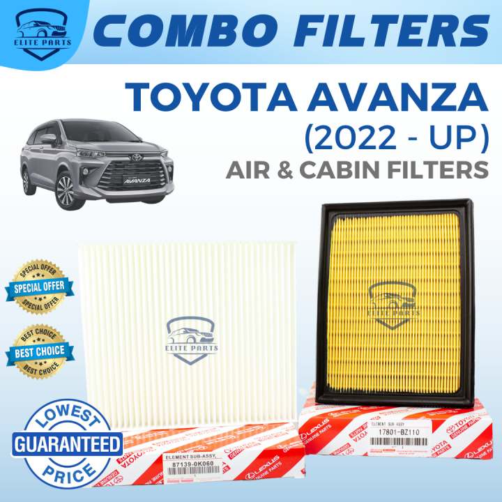 SETS OF FILTER AIR & CABIN FILTERS for TOYOTA AVANZA (2022-UP) (87139 ...