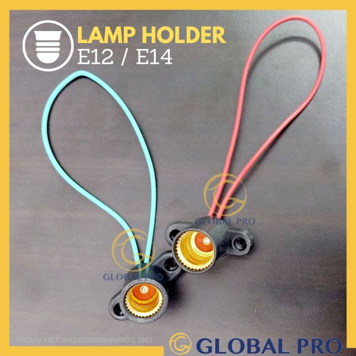 E12 / E14 Light Bulb Holder Battern Lamp Holder Bracket With Wire ...