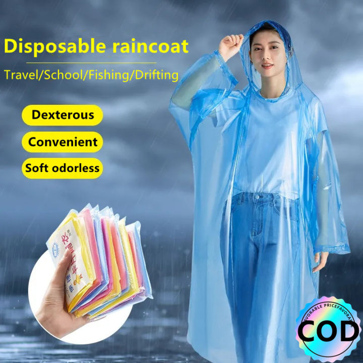 Card Raincoat Disposable Portable Raincoat Whole Body Rain Cover Adult ...