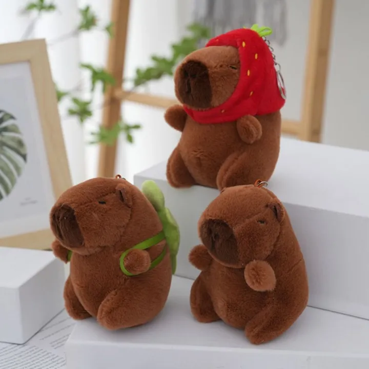 WOUNDEDSTORE14E3 Multicolor Plush Capybara Keychain Cute Toy Cartoon ...