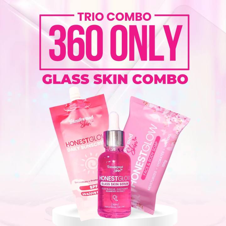 HONEST GLOW BUNDLE/SETS - PAPAYA TRIO COMBO SET | GLASS SKIN COMBO SET | 3 FOR 100 KOJIC PAPAYA ...