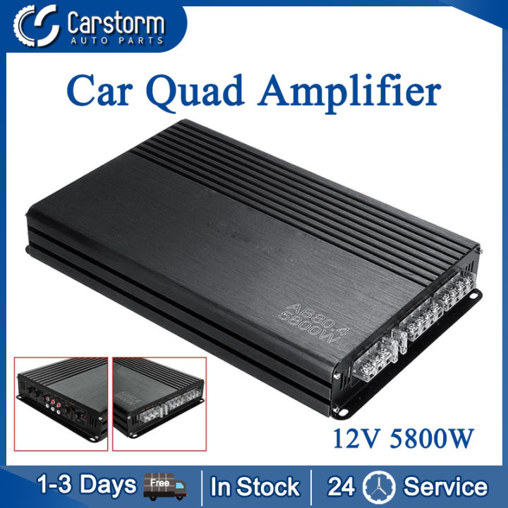 Carstorm 12V High Power Car Quad Amplifier HiFi Audio Stereo Subwoofer ...