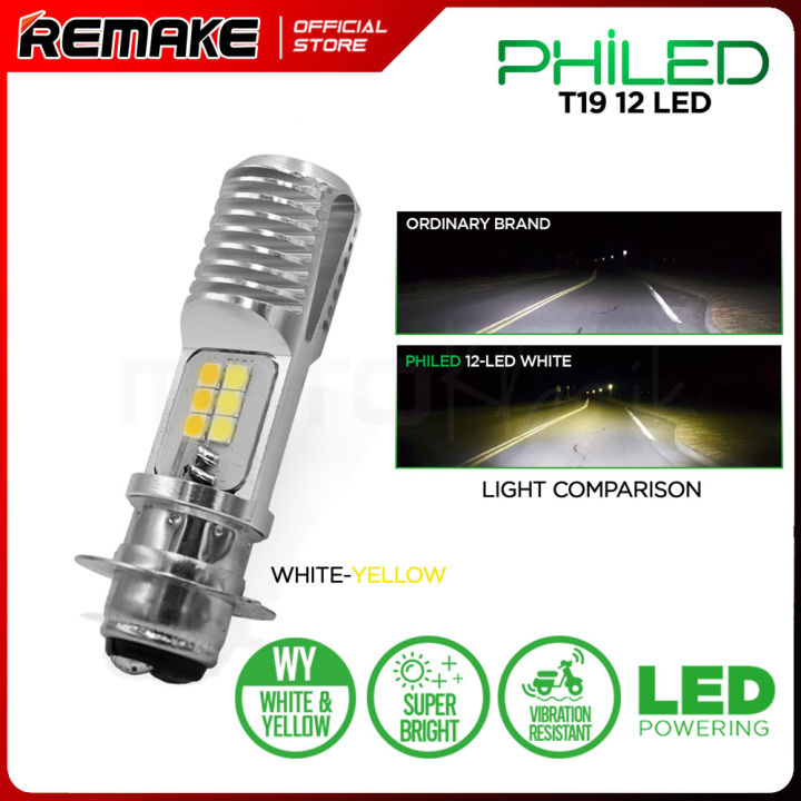 ORIGINAL PHILED T19 V2 LED HEADLIGHT 12V HI-LOW FOR WAVE, XRM, SHOGUN ...