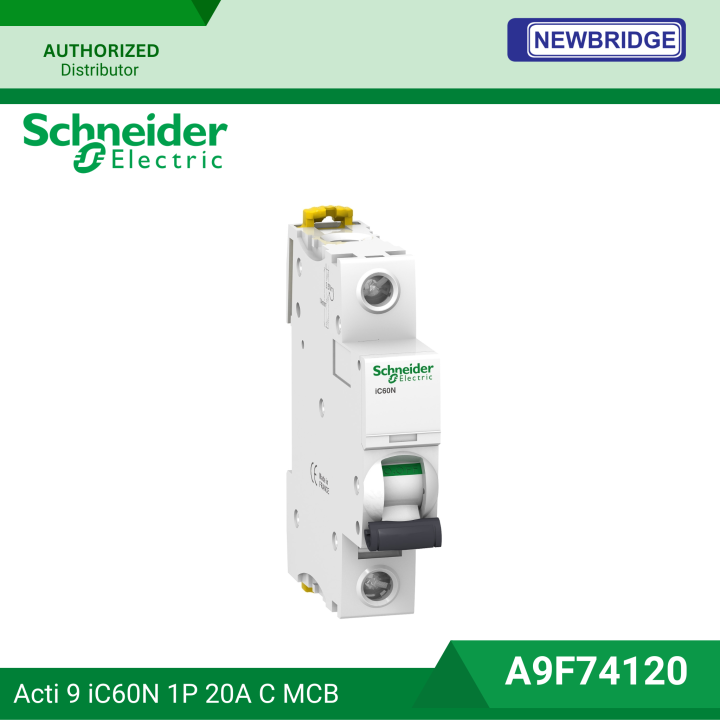 IC60N - miniature circuit breaker - 1P - 20A - C curve -Schneider ...