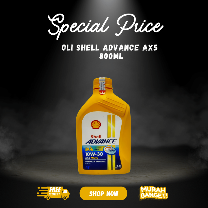 Oli Motor Shell Advance AX5 10W-30 800ml Shell Advance 0.8 Liter ...