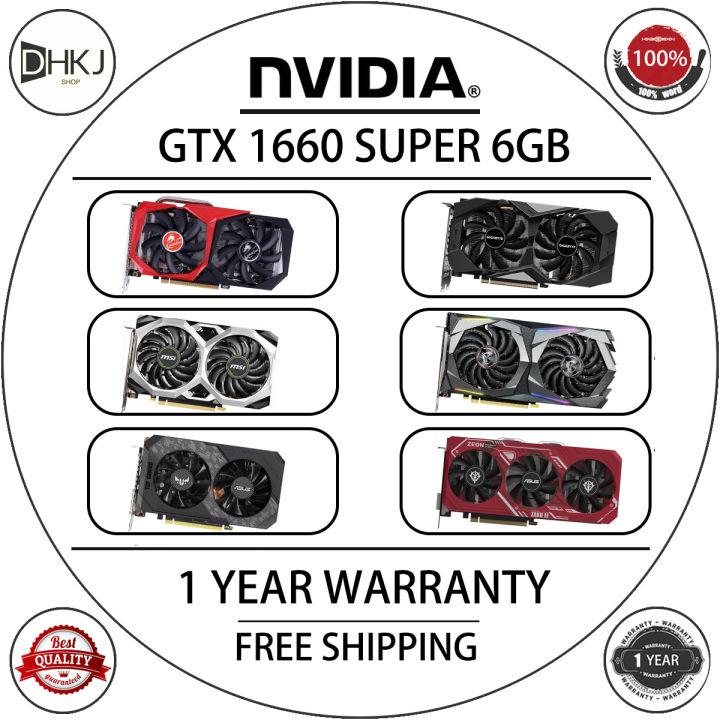 NVIDIA Geforce GTX 1660 Super 6GB Gaming Graphics Cards GTX 1660S GPU ...