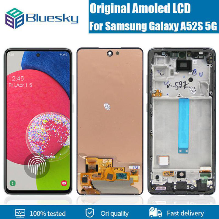 Bluesky Super AMOLED Display For Samsung Galaxy A52S 5G LCD With Frame SM-A528B/DS A528 Screen ...