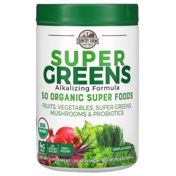 Super Greens, Alkalizing Formula, 300g Powder, 50 SUPERFOODS not just ...