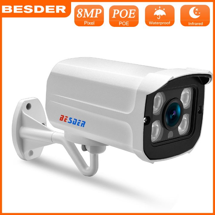BESDER 8MP IP Camera Ultra HD Audio H.265 POE AI Motion 2MP Detection ...