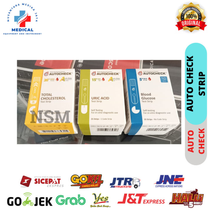 Paket Lengkap strip Autocheck Glucose, Uric Acid dan Cholesterol ...