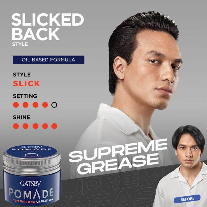 GATSBY Styling Pomade Oil Based dan Water Based 30 gr | Lazada Indonesia