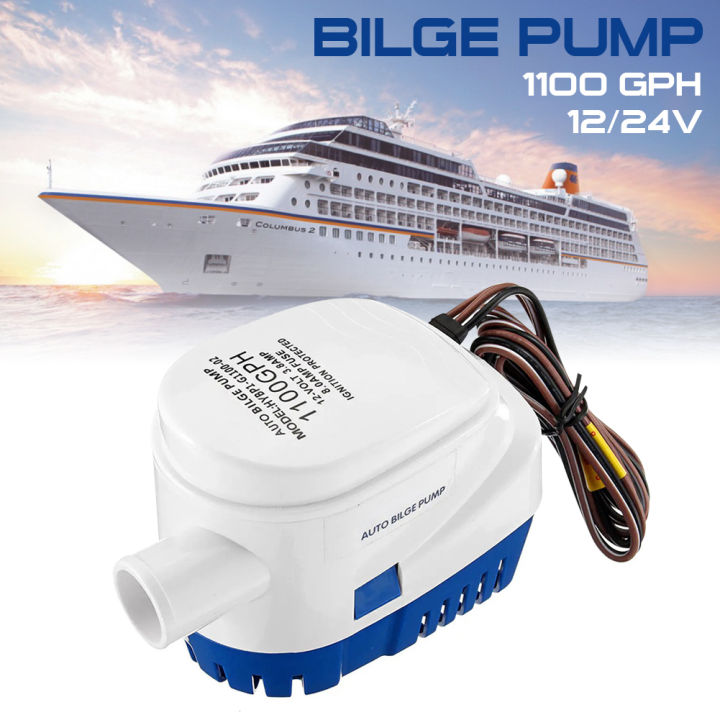 JPK【Ready Stock】DC12/24V 750/1100GPH Automatic Bilge Pump Submersible ...