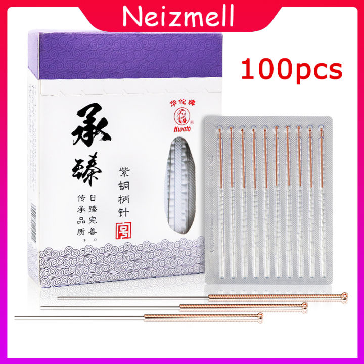 100pcs/box Disposable Sterile Acupuncture Needles Beauty Massage lancet ...