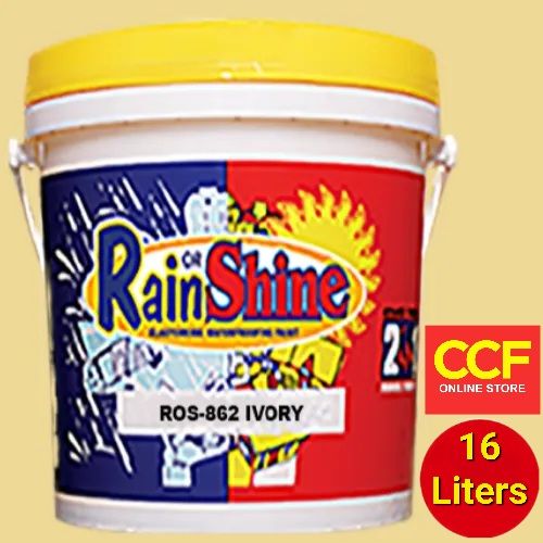 Rain or Shine Elastomeric House Latex Waterproofing Paint Ivory 16 ...