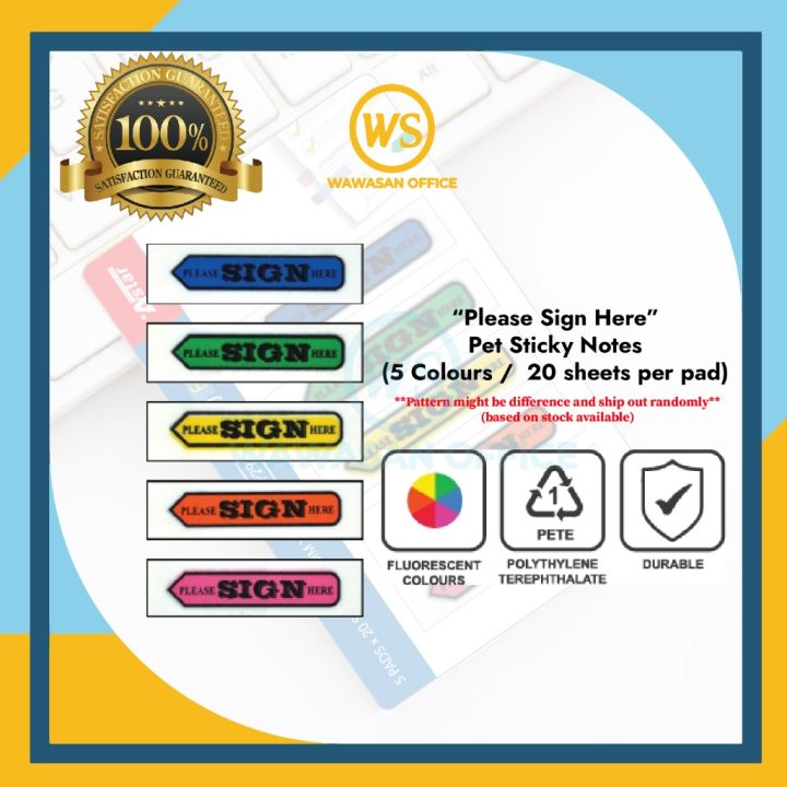 Please Sign Here Sticky Note / Please Sign Here Sticker / Sticky Flag ...