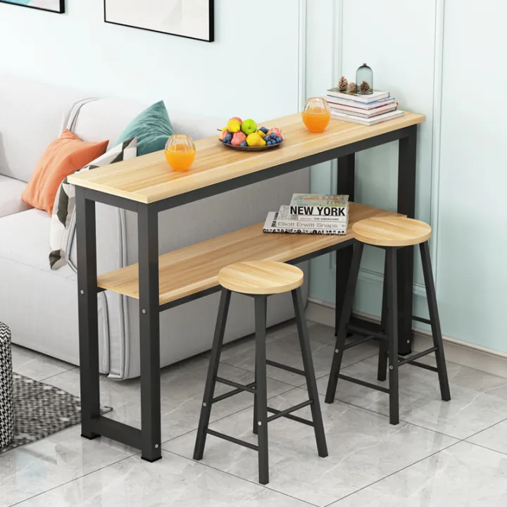 Bar table against the wall Home living room partition balcony Double ...