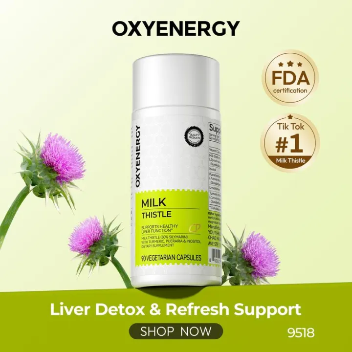 Oxyenergy Milk Thistle Liver Detox & Colon Cleanse, Natural Liver ...