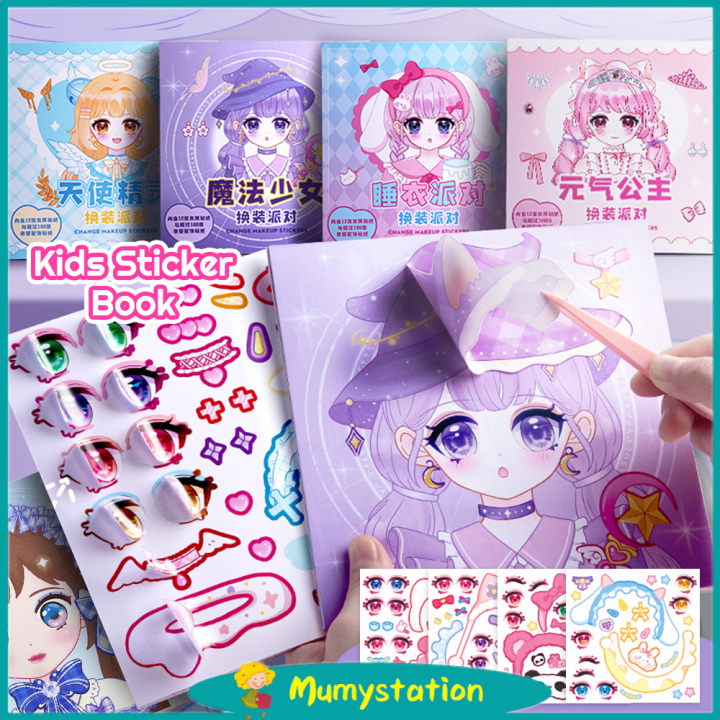 Mumystation Kids Makeup Sticker Cute Girl DIY Princess Dress Up Sticker ...