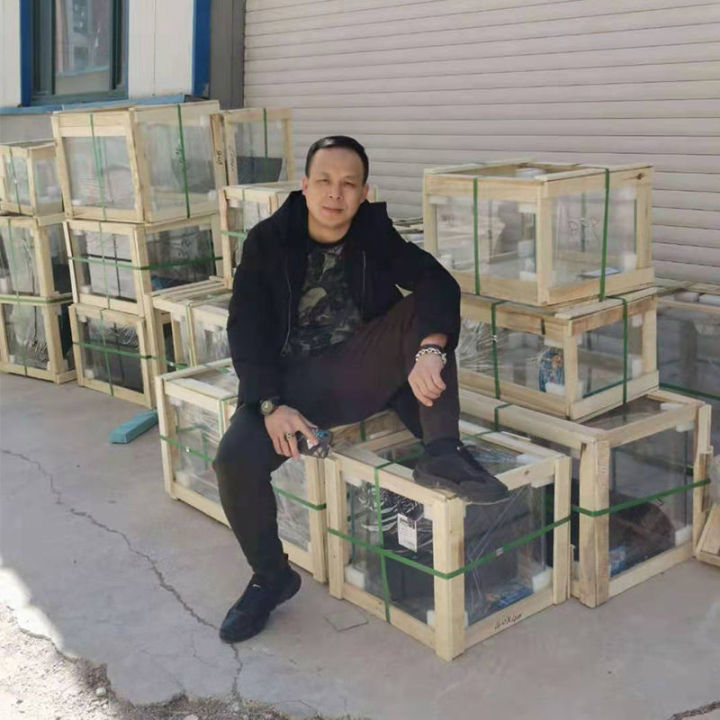 Super White Fish Tank Customized Rectangular Aquarium Gold Crystal ...