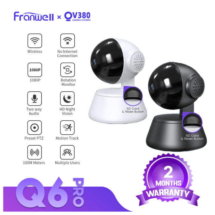 V380 Q6 PRO 1080P Smart Security IP Cam 360 Degree 3D Panoramic HD WiFi ...