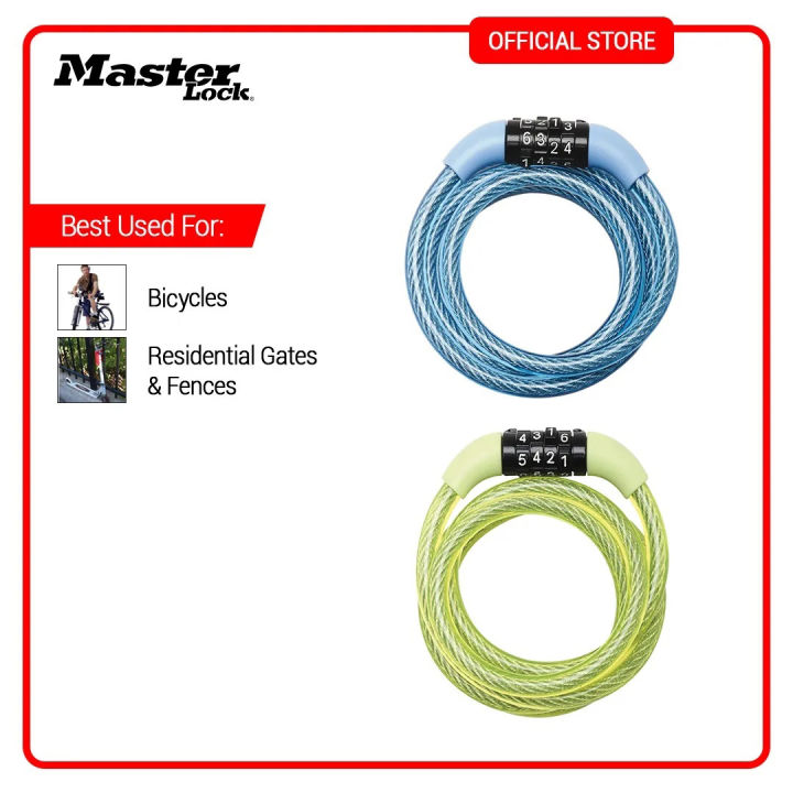 Master Lock 8143EURDPROCOL Combination Cable Lock | Lazada PH