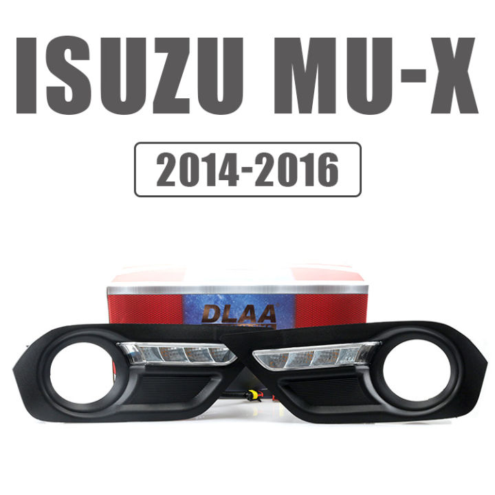 ไฟวิ่งกลางวันของ Isuzu Mux อะไหล่รถกันชนหน้ารถไฟ Led Drl สำหรับรถอีซูซุ Mu X 2014 2015 2016
