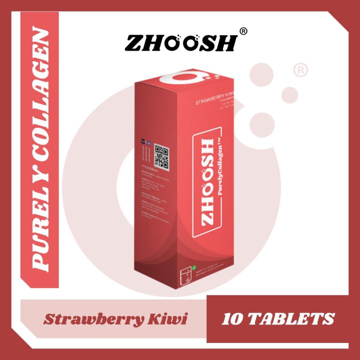 Zhoosh Purely Collagen - Strawberry Kiwi - 10 Tablets | Lazada PH