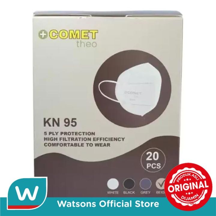 Comet Theo Kn95 20'S Beige Face Mask | Lazada Indonesia