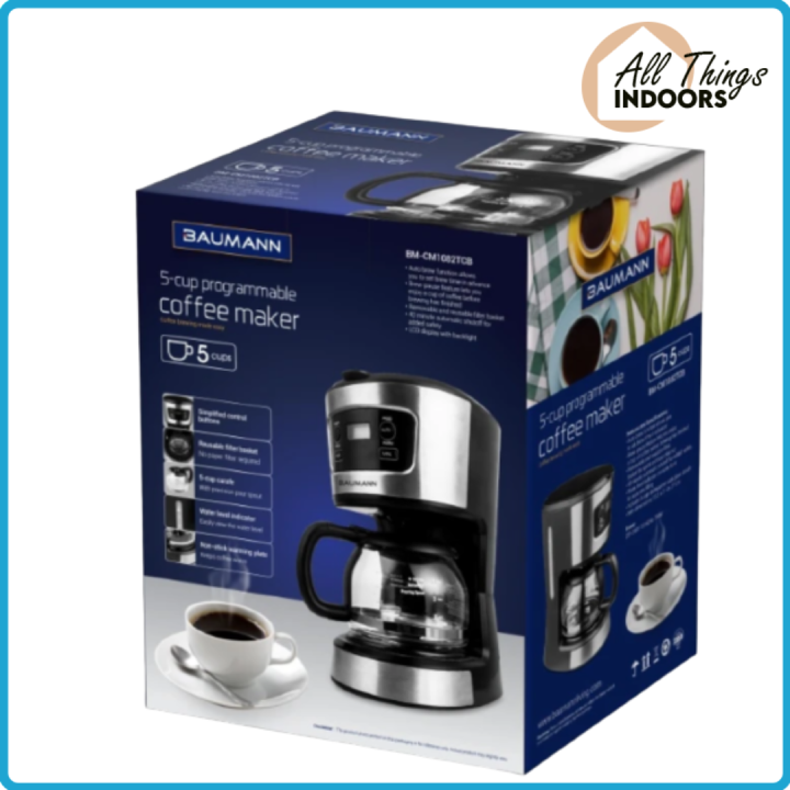 Baumann 5-Cup Programmable Coffee Maker | Lazada PH