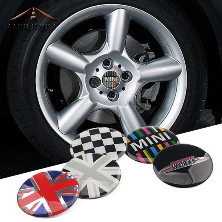 4pcs Car Wheel Center Hub Cap Stickers Rim Covers for Mini Cooper R56 ...