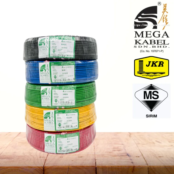 Mega Insulated Cable Wire/ Kabel PVC Bersalut with SIRIM (1.5mm / 2.5mm ...