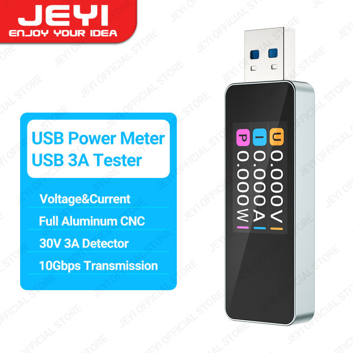 JEYI Power Meter LCD USB Tester 0-3A 3.7-30V USB Multimeter Voltage ...