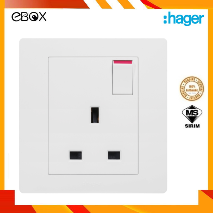 HAGER MUSE WGMS113S 13A single switched socket outlet | Lazada
