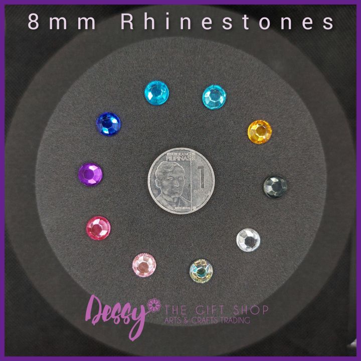 8mm Rhinestones Silver Bottom - 100 pcs | Lazada PH