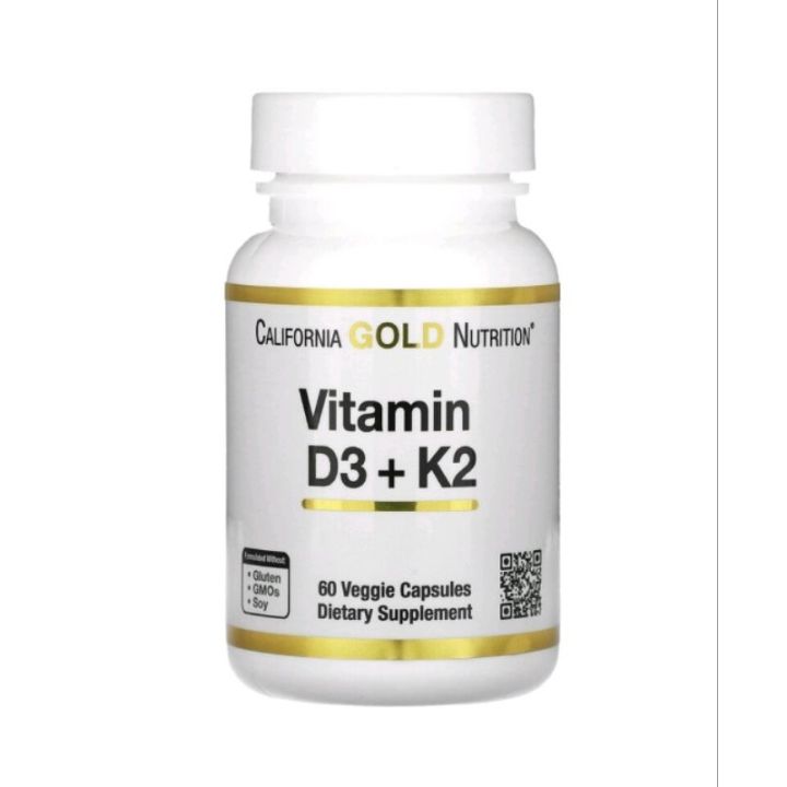 Vitamin D3 + K2, 60 Capsules, California Gold Nutrition | Lazada PH