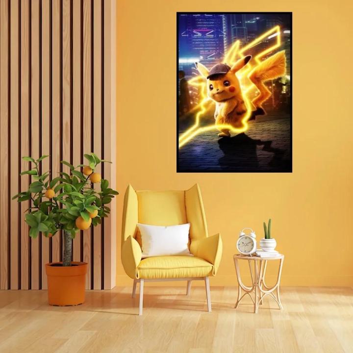 Anime Pikachu Poster - Cool Japanese Prints for Bedroom, Living Room ...