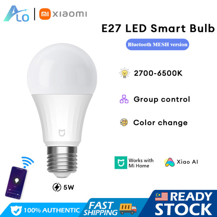 Xiaomi Mijia LED Bulb E27 Smart 5W 2700-6500K Dual Color Bluetooth Mesh ...