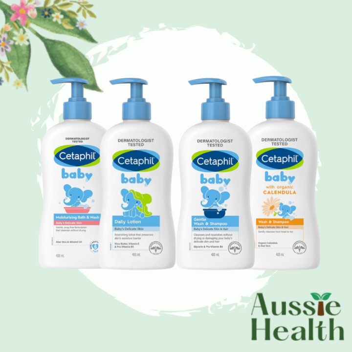 Cetaphil Baby Baby Shampoo 400ml, Cetaphil Daily Lotion with Shea ...