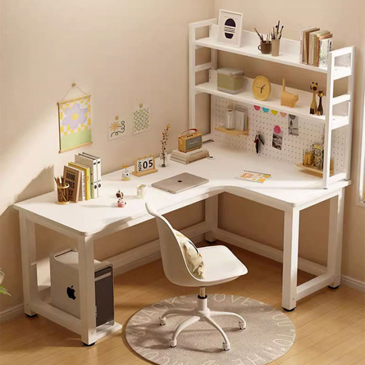 Corner Desk L-Type Computer Desk Desktop Home Corner Desk Bookshelf ...