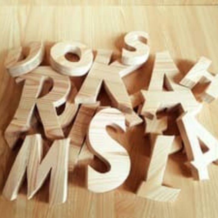 paket 10 huruf balok bahan Hpl berlapis Eva ati 10mm tinggi 10 cm ...