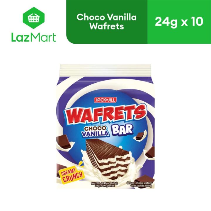 JACK 'N JILL Wafrets Brix Choco Vanilla 24g x 10 | Lazada PH