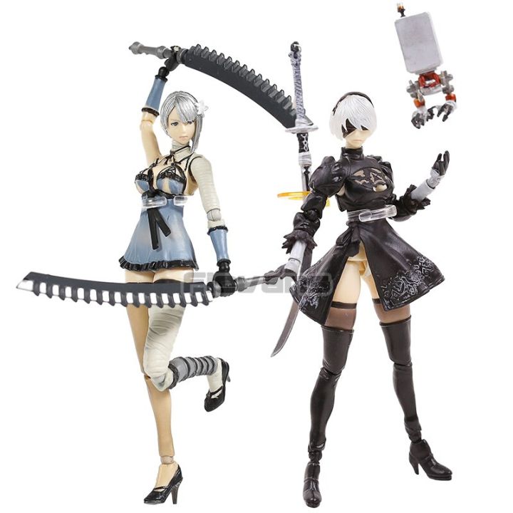 NieR Automata yorha No.2 loại B 2B & máy lifeform/kaine PVC Mô hình ...