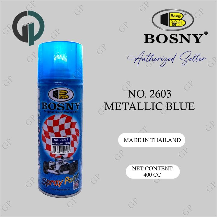 Bosny Spray Paint #2603 METALLIC BLUE 400ML - GP NORTHERN | Lazada PH