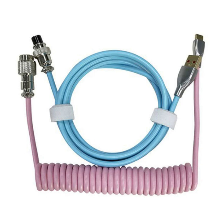 Coiled Cable Type C to USB Coiling Cable for Mechanical Keyboard ...