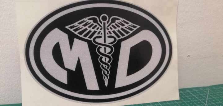 Physician on call MD Logo Reflective Sticker | Lazada PH