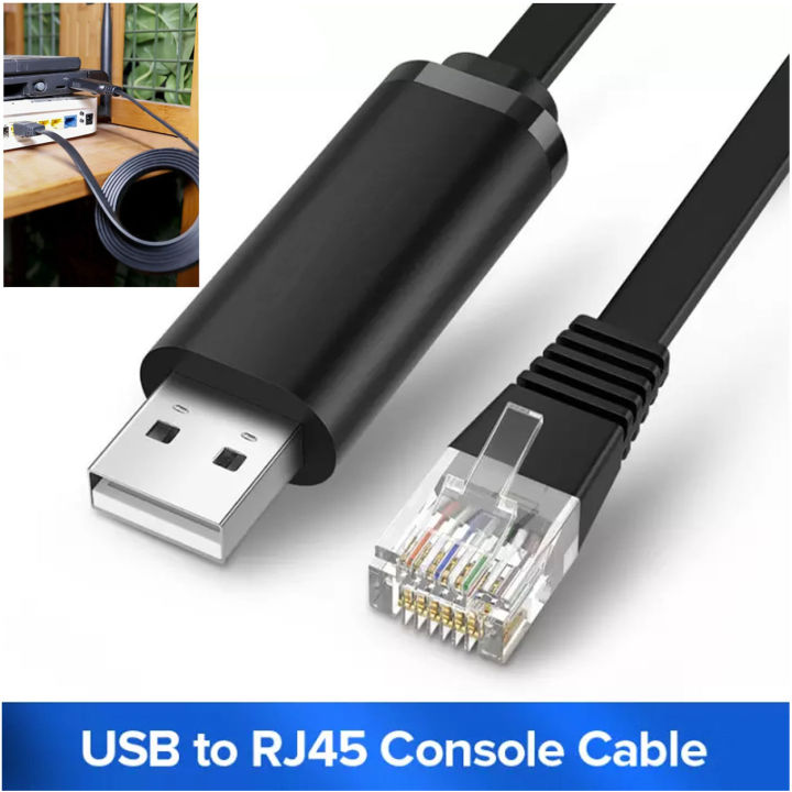 1.5 Meter USB to RJ45 Console Cable RS232 Serial Adapter for Cisco ...