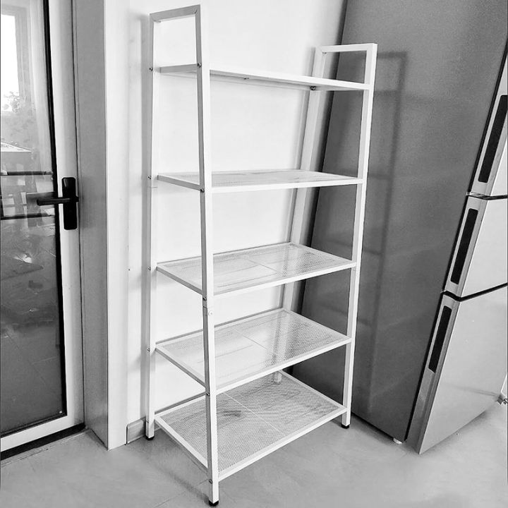 Wrought Iron Multi-layer Bookshelf Balcony Flower Rack Kitchen Floor ...